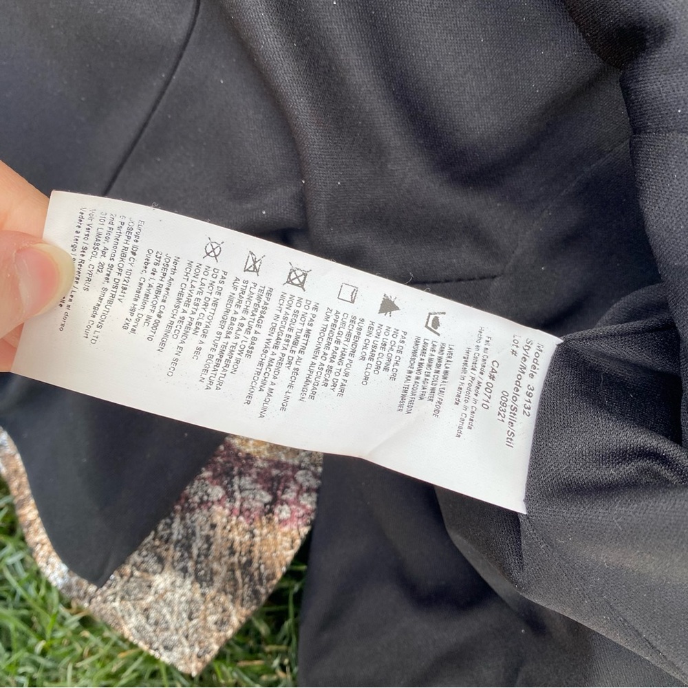 Joseph Ribkoff Silver Metallic Jacket Blazer 8 Medium - Gem